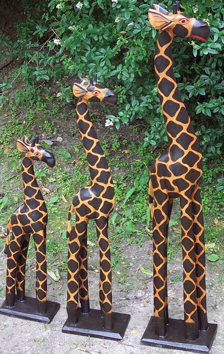 Giraffe Giraffen Kamel aus Holz Holzgiraffen